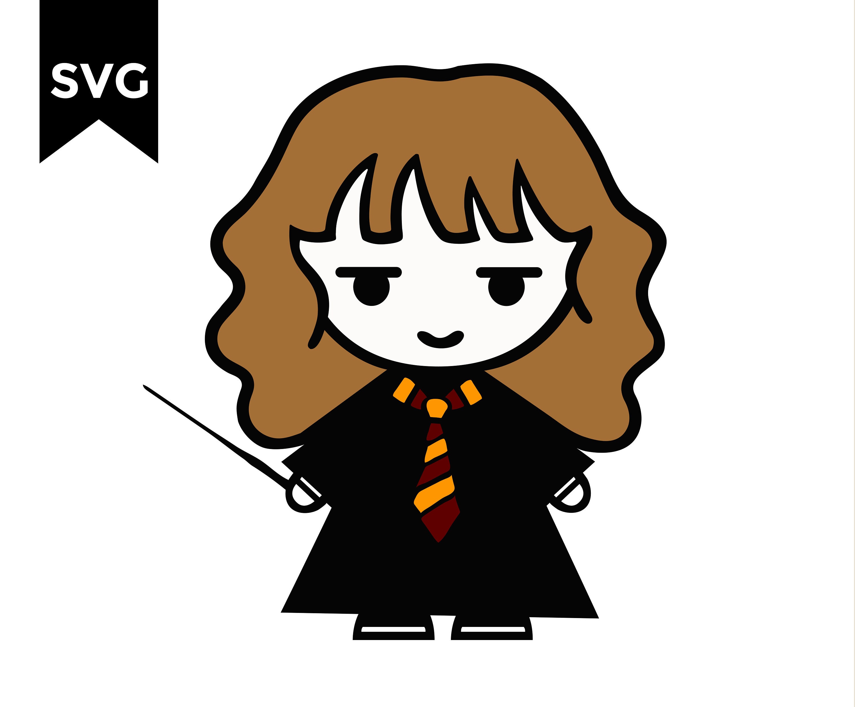 Hermione Granger With Magic Wand SVG Hermione Granger Svg | Etsy