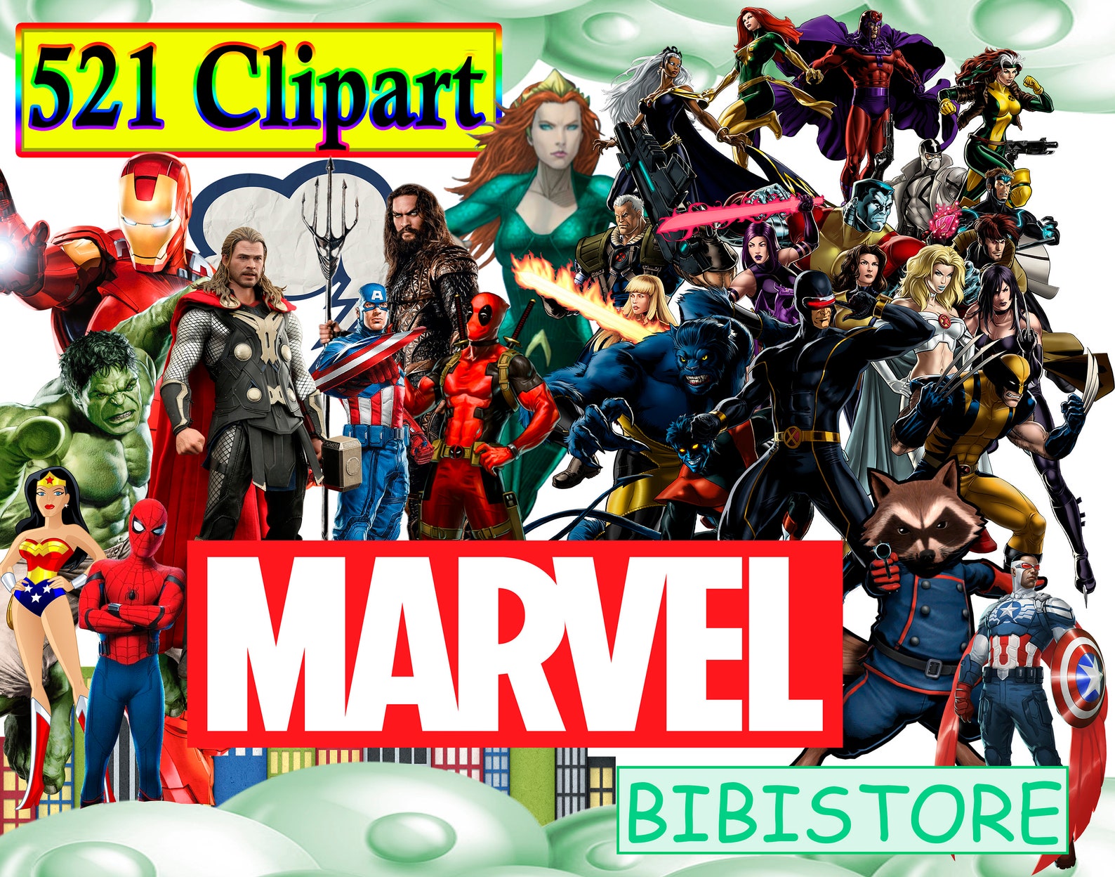 Marvel png Marvel Clipart Marvel digital paper Marvel Clip art | Etsy