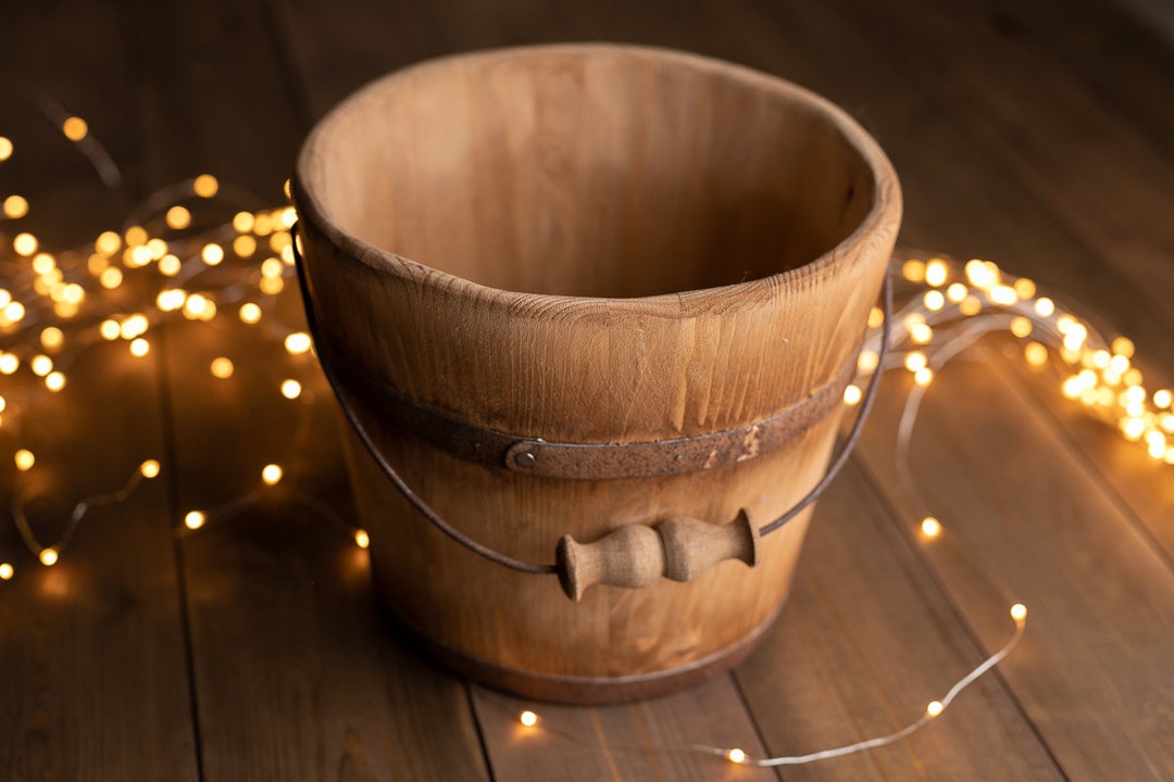 Newborn Wood Bucket,newborn Bucket,newborn Bowl,newborn Wooden Bowl ...