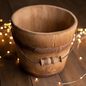 Newborn Wood Bucket,newborn Bucket,newborn Bowl,newborn Wooden Bowl ...