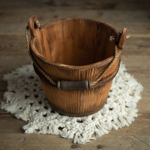 Newborn Wood Bucket,newborn Bucket,newborn Bowl,newborn Wooden Bowl ...