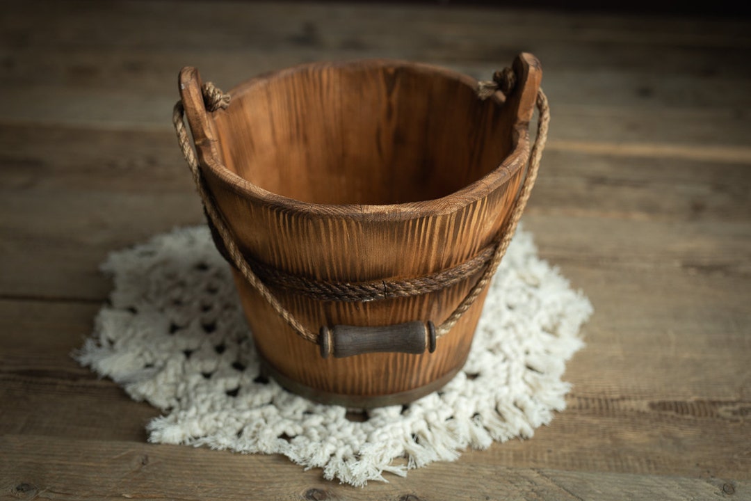 Newborn Wood Bucket,newborn Bucket,newborn Bowl,newborn Wooden Bowl ...