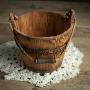 Newborn Wood Bucketnewborn Bucketnewborn Bowlnewborn Wooden - Etsy