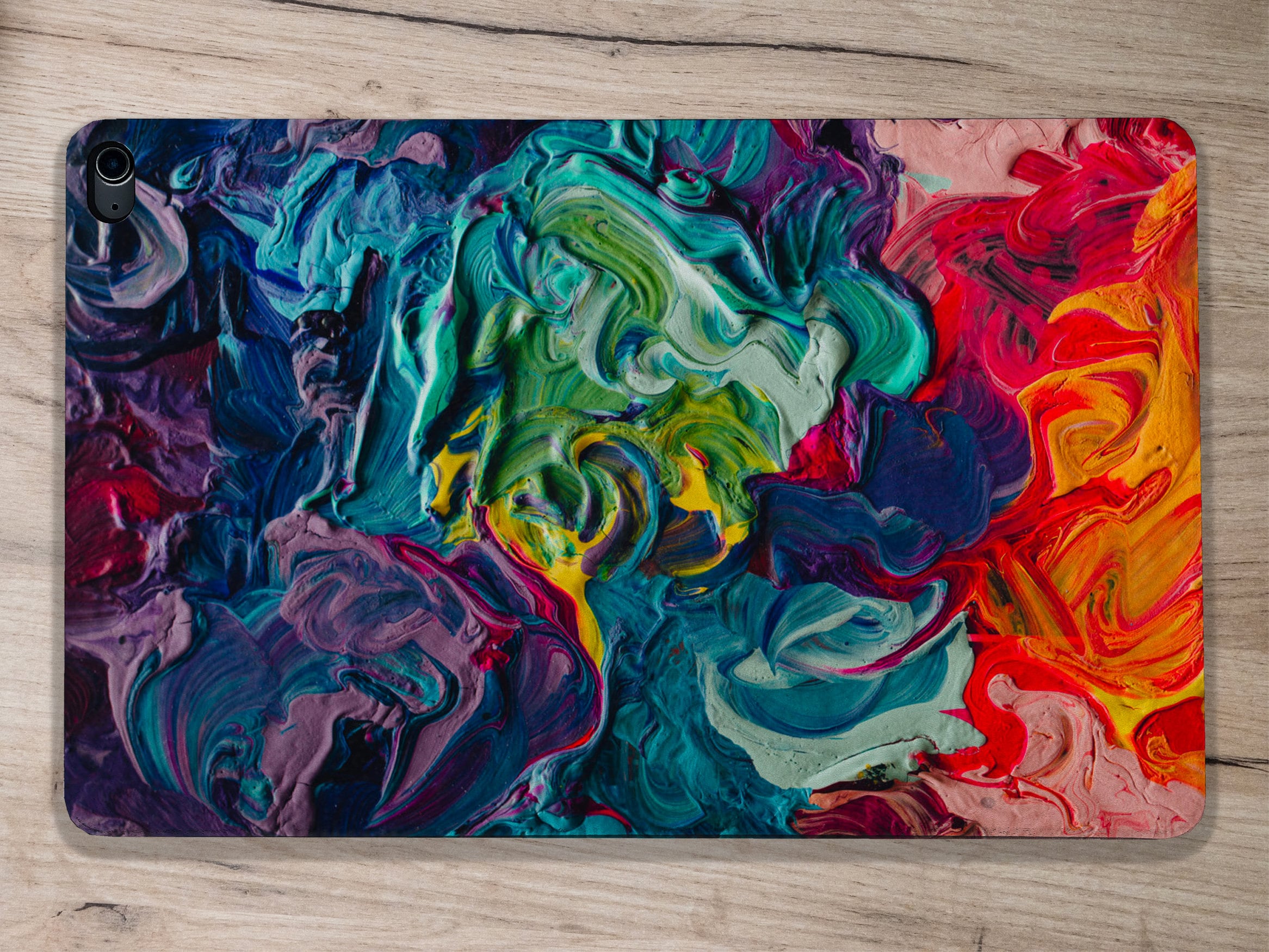 Oil Paint Rainbow Ipad Case With Pencil Holder Ipad Pro 10.2 - Etsy