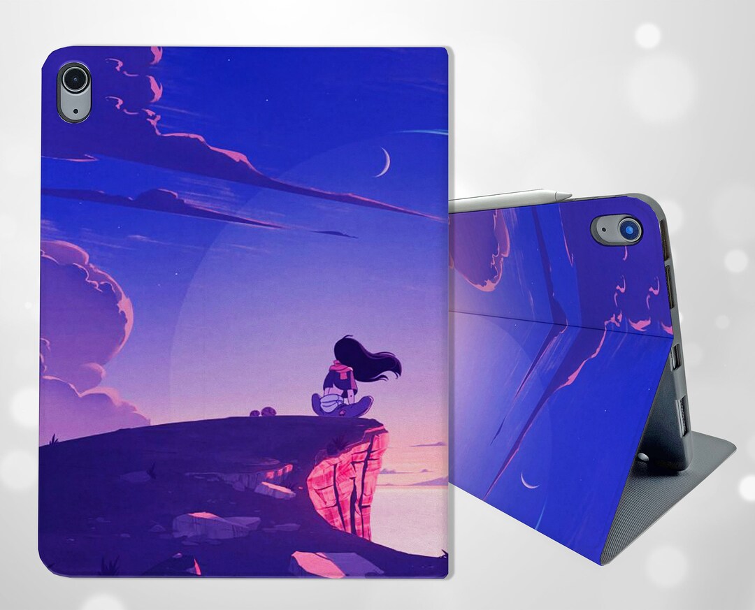 Anime Girl iPad Case With Pencil Holder iPad Air Case M2 iPad Pro 12.9 ...