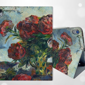 Oil Painting iPad Case With Pencil Holder iPad Air Case M2 iPad Pro 12. ...
