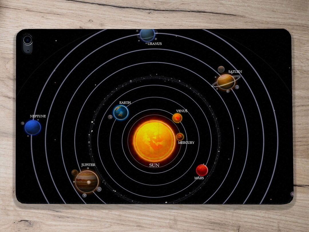 Solar System iPad Case With Pencil Holder iPad Air Case M2 iPad Pro 12. ...