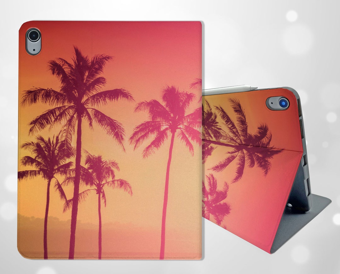 Palm Trees iPad Case With Pencil Holder iPad Air Case M2 iPad Pro 12.9 ...