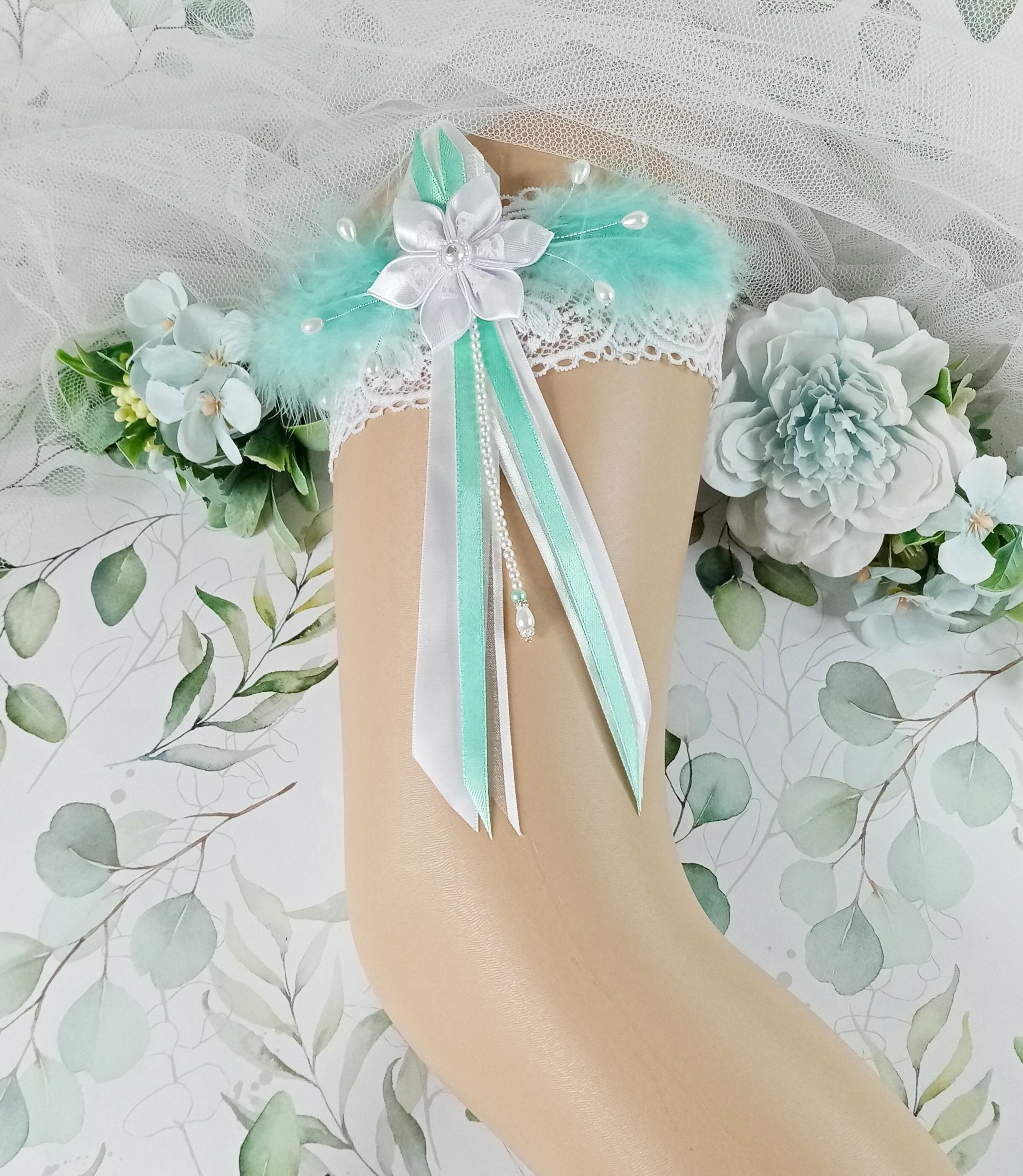 Mint Green Garter