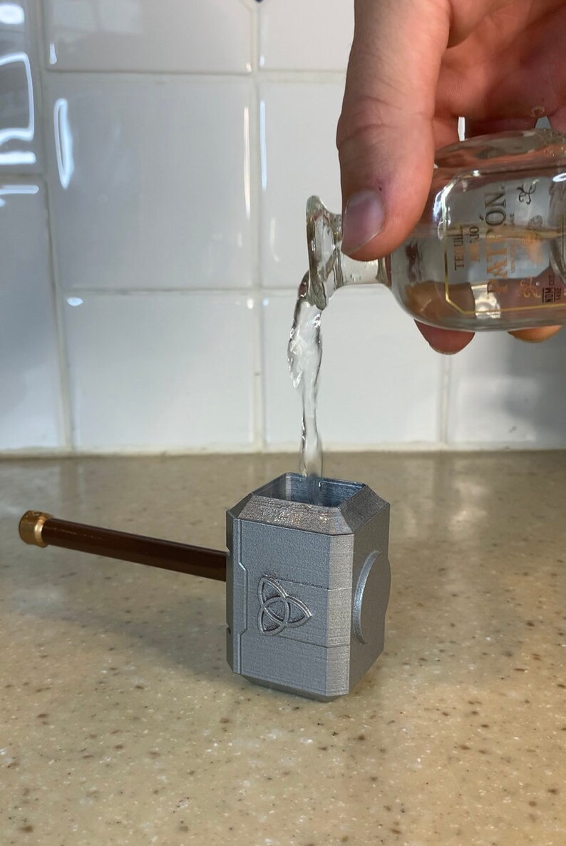 Thor's Hammer 3D Printed Mjolnir Shot Glass | Etsy