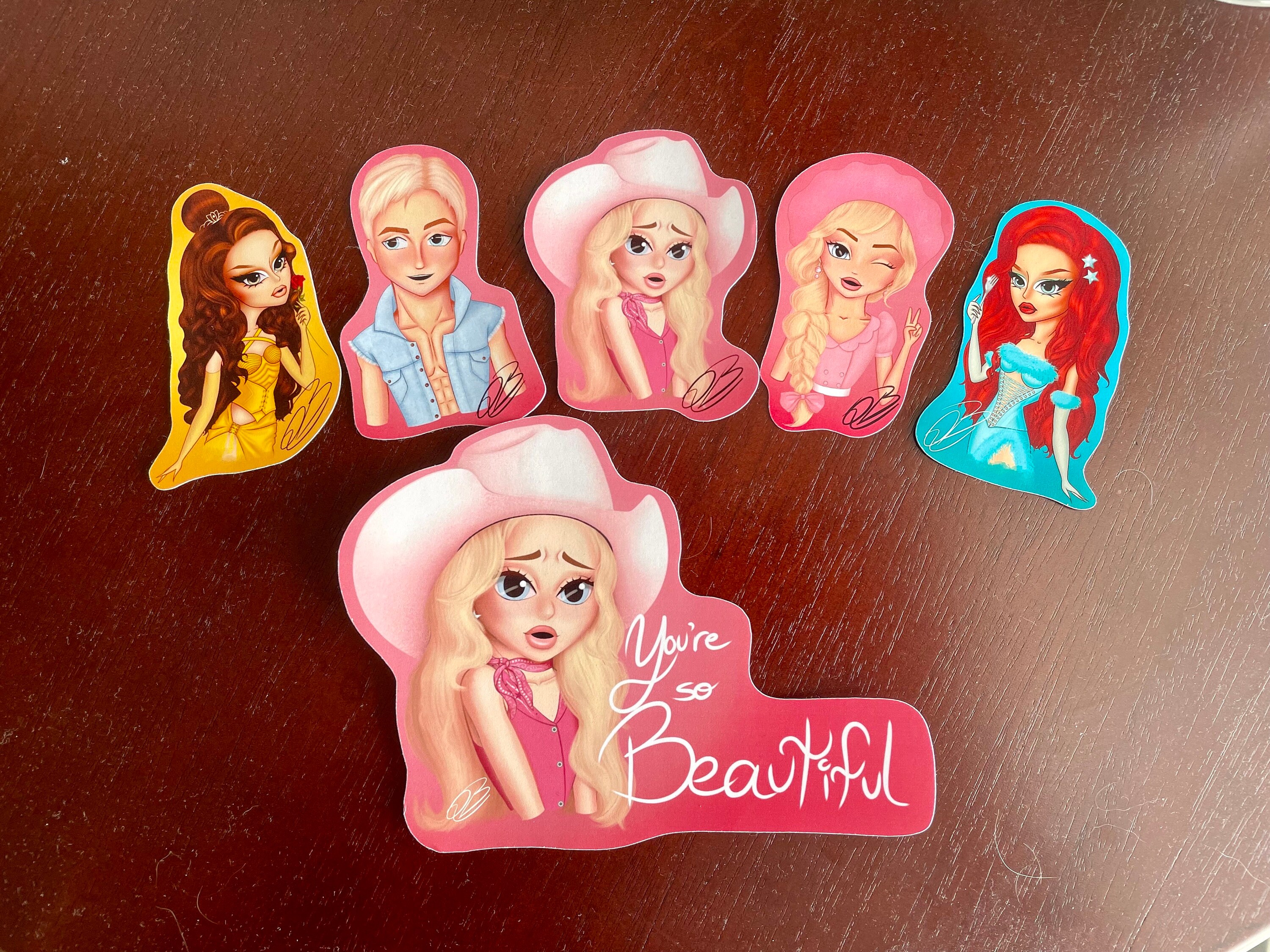 You're so Beautiful Sticker Stickers Semi Glossy Margot Robbie Anime ...