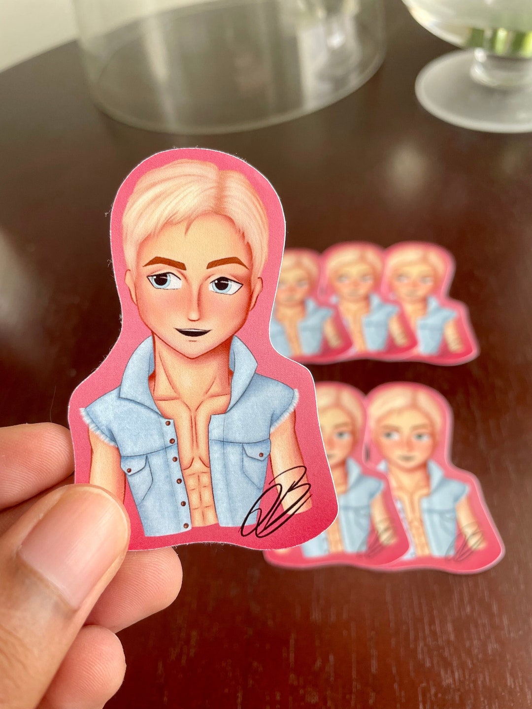 Ken Sticker Stickers Semi Glossy Ryan Gosling Anime - Etsy