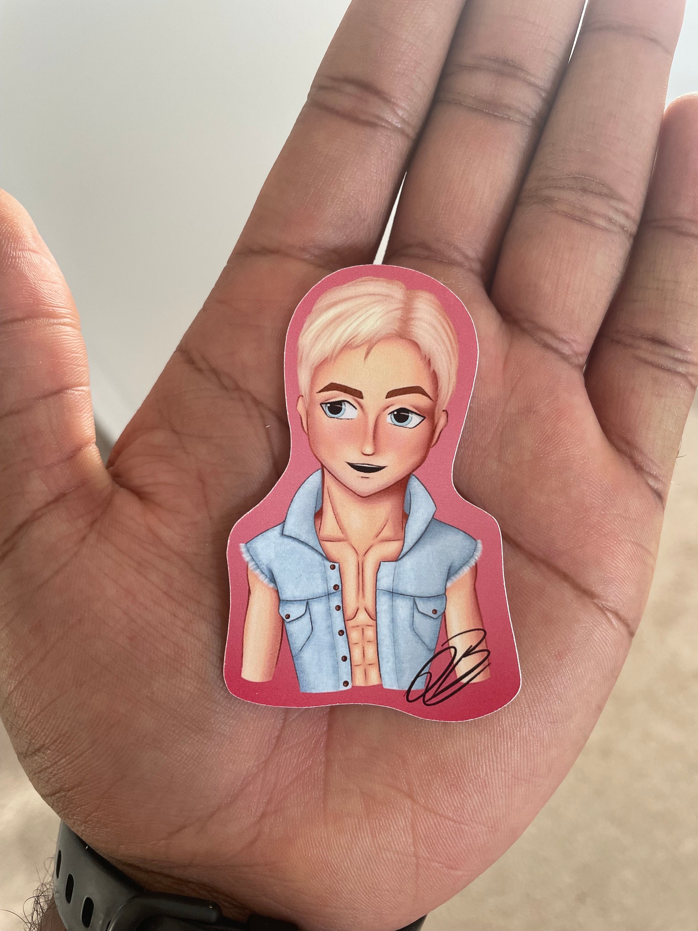 Ken Sticker Stickers Semi Glossy Ryan Gosling Anime - Etsy