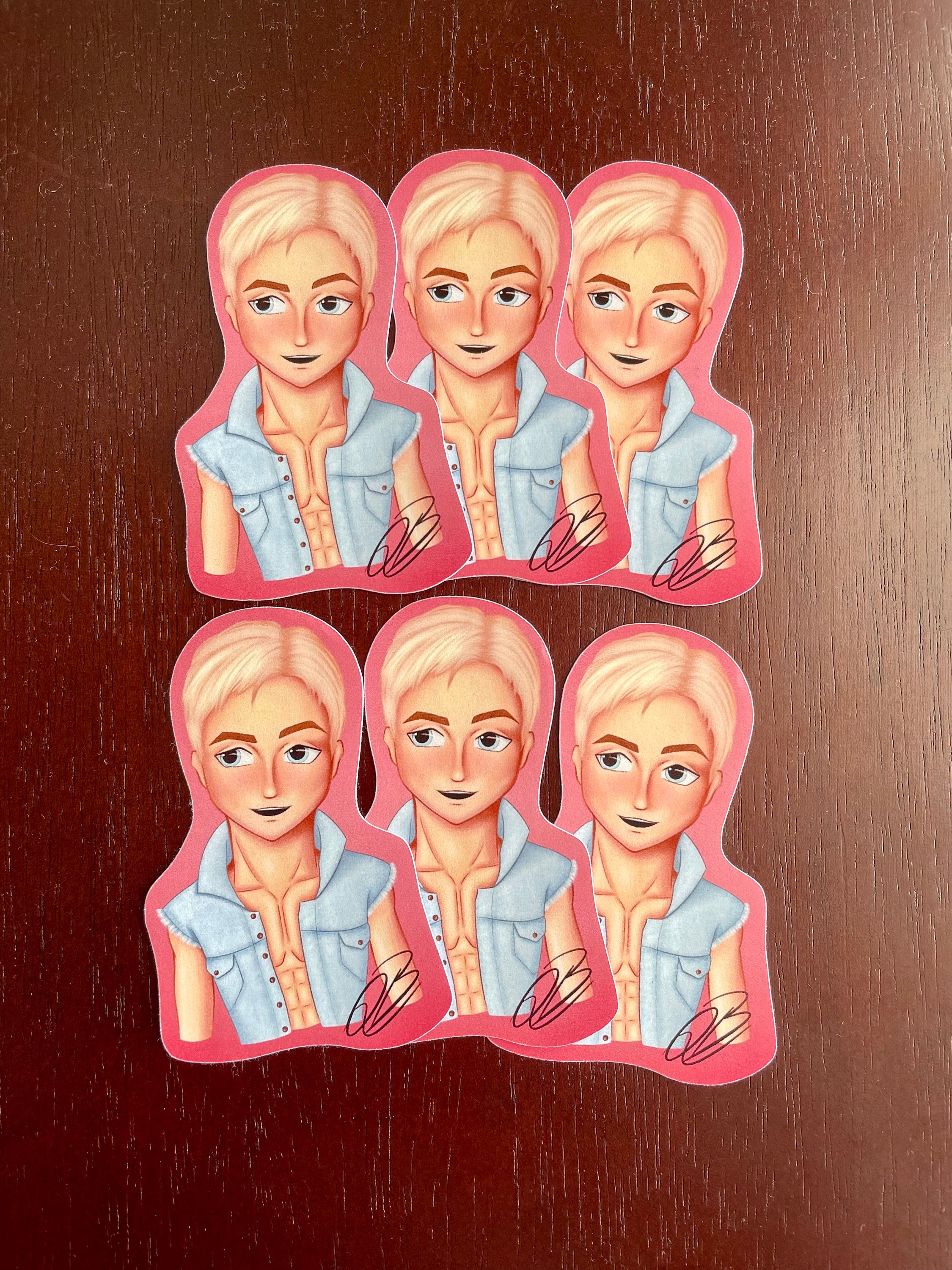 Ken Sticker Stickers Semi Glossy Ryan Gosling Anime - Etsy
