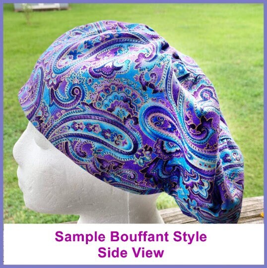 Purple, Gold Tiger Stripe Scrub Cap FAST FREE Shipping USA Made Unisex ...