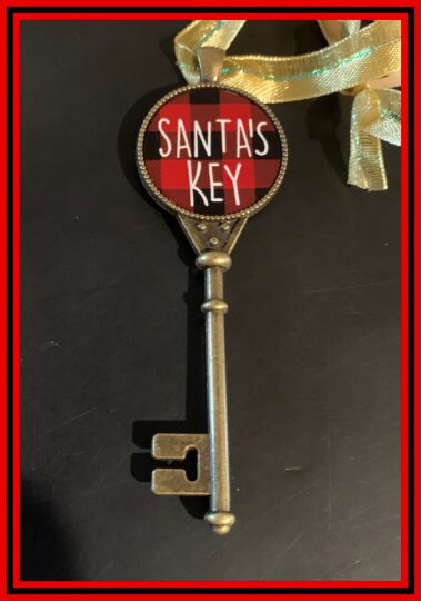 Santa's Magic Key on Metal Poem Card Santa Key Santa's Key No Chimney ...