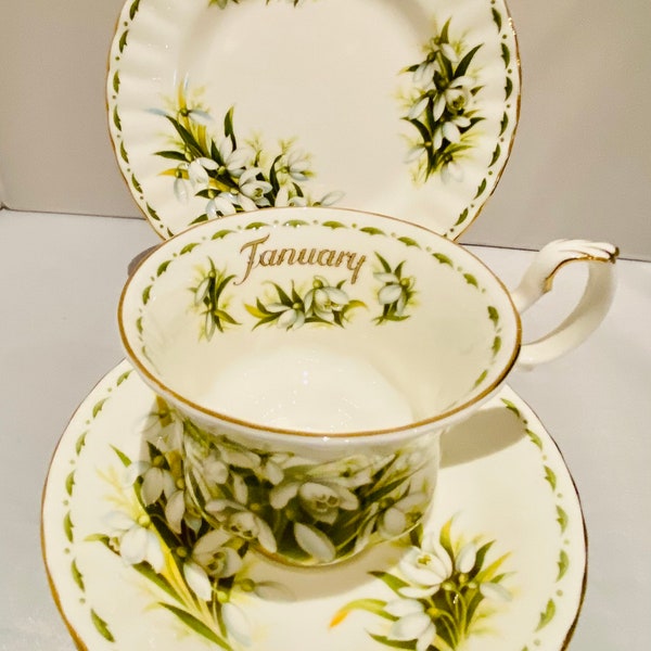 January Tea Cup - Etsy