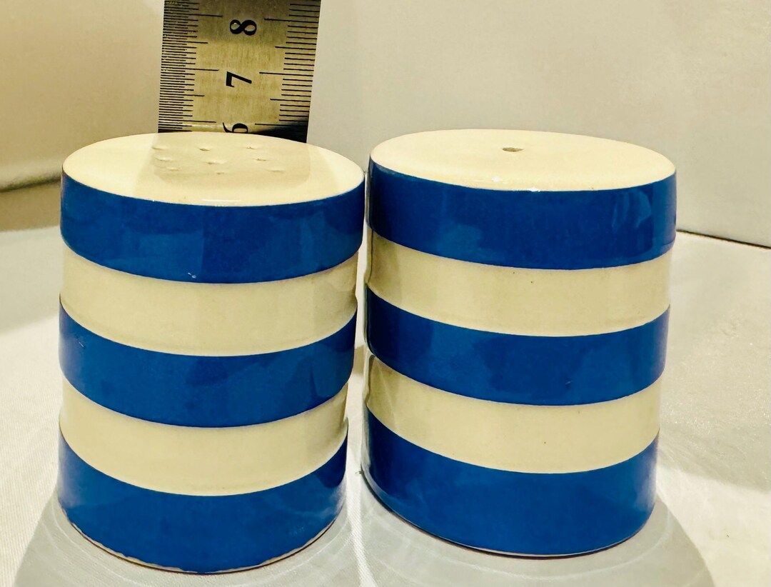 TG Green Cornishware Blue and White Salt and Pepper Shakers - Etsy