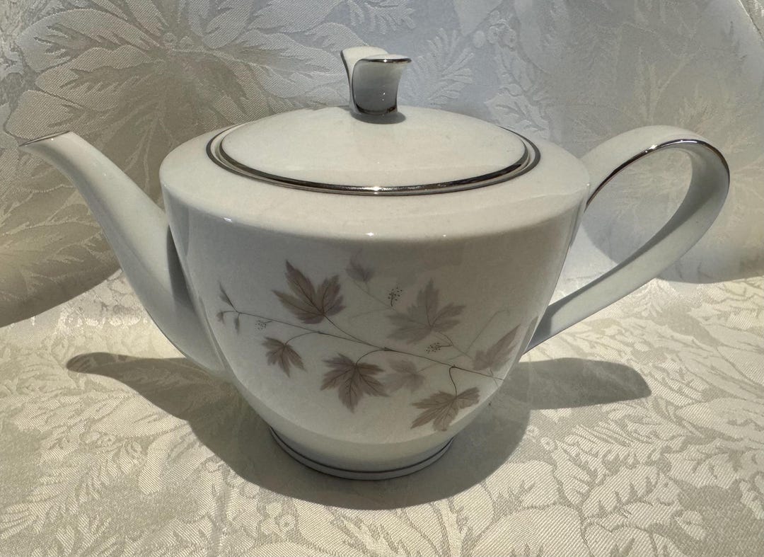 Vintage Noritake Teapot in the Harwood Pattern 6312 With Tan and Grey ...