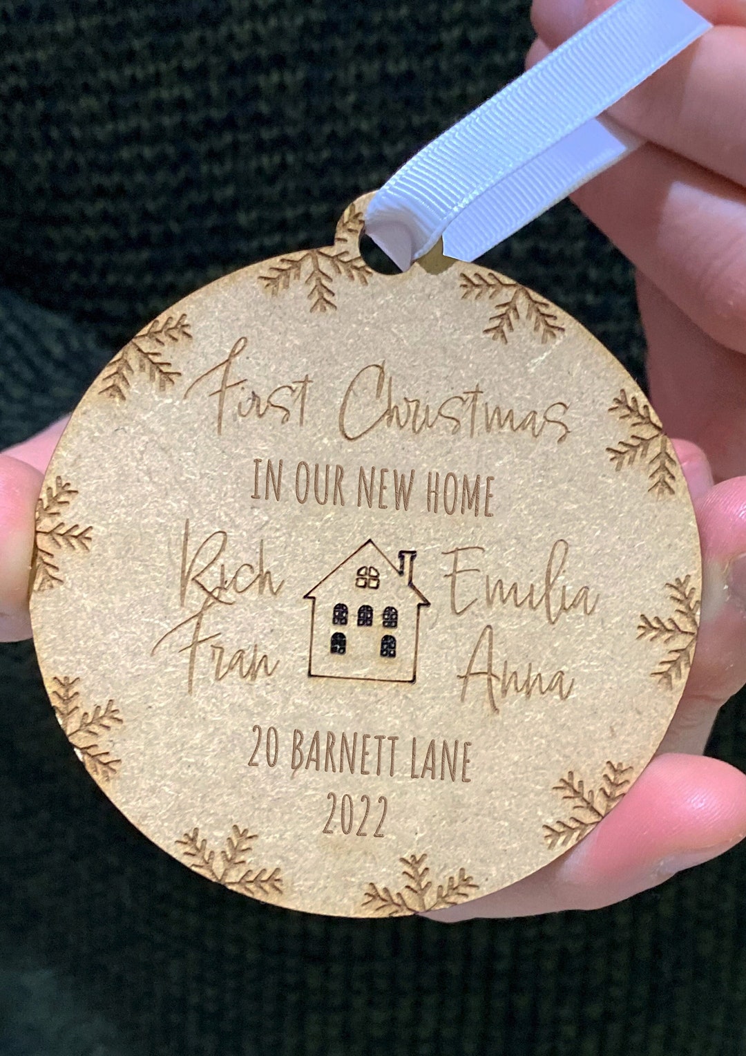 First Christmas in New Home Bauble, Our First Home Family Ornament ...