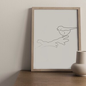 Bird One Line, Minimal Bird Line, Bird Line Poster, Minimalist Print ...