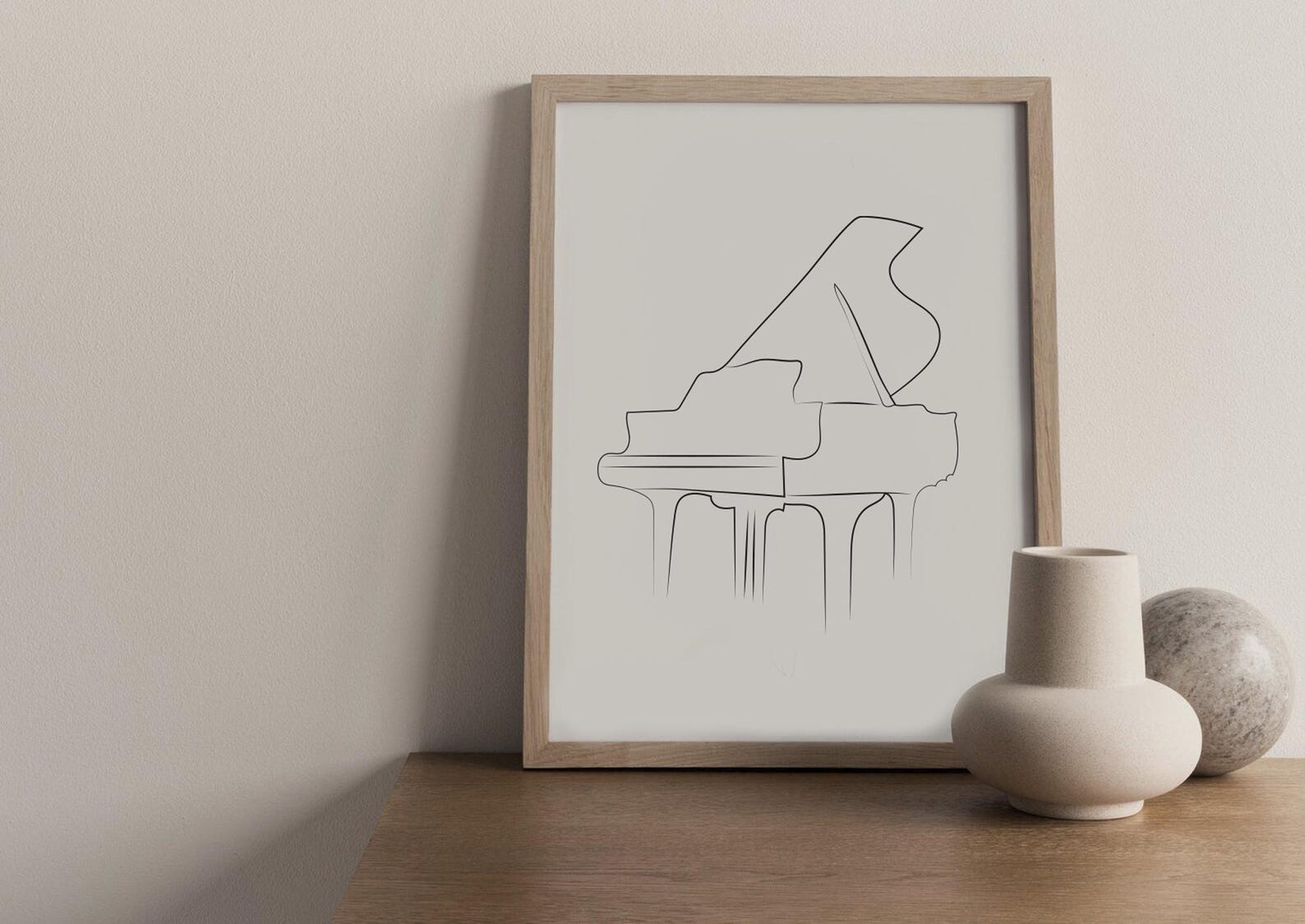 Piano One Line, Minimal Piano Line, Piano Line Poster, Minimalist Print ...