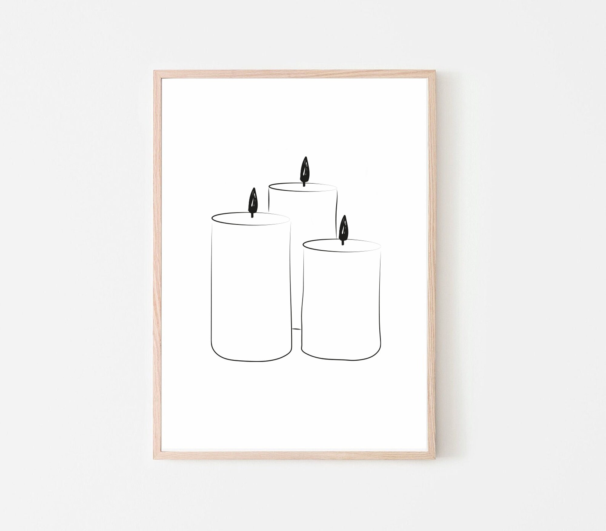 Candle One Line, Minimal Candle Line, Candle Line Poster, Minimalist ...