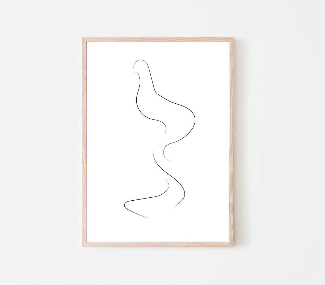 Line Art Print, Minimal Abstract Line, Abstract Line Poster, Minimalist ...