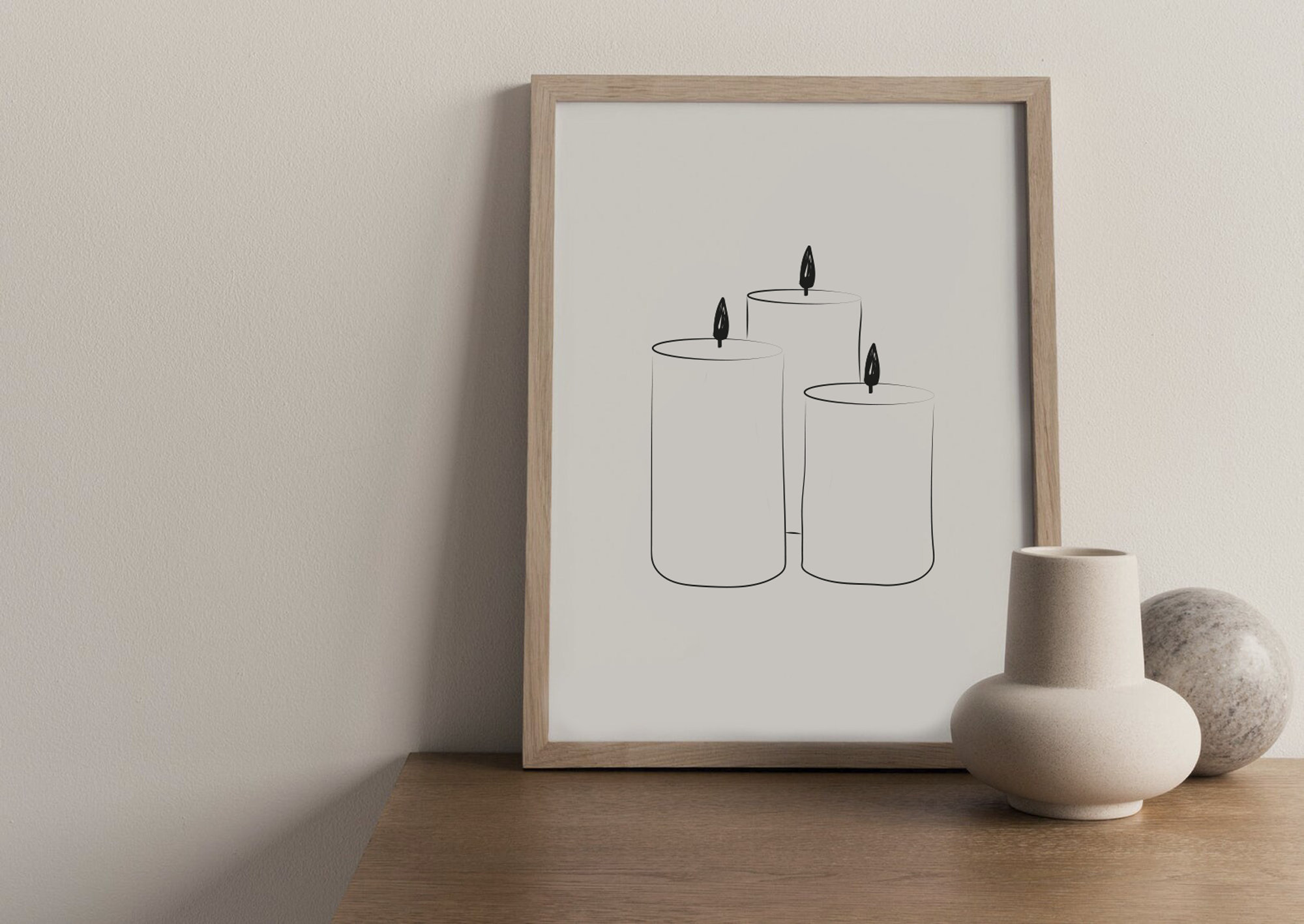 Candle One Line, Minimal Candle Line, Candle Line Poster, Minimalist ...