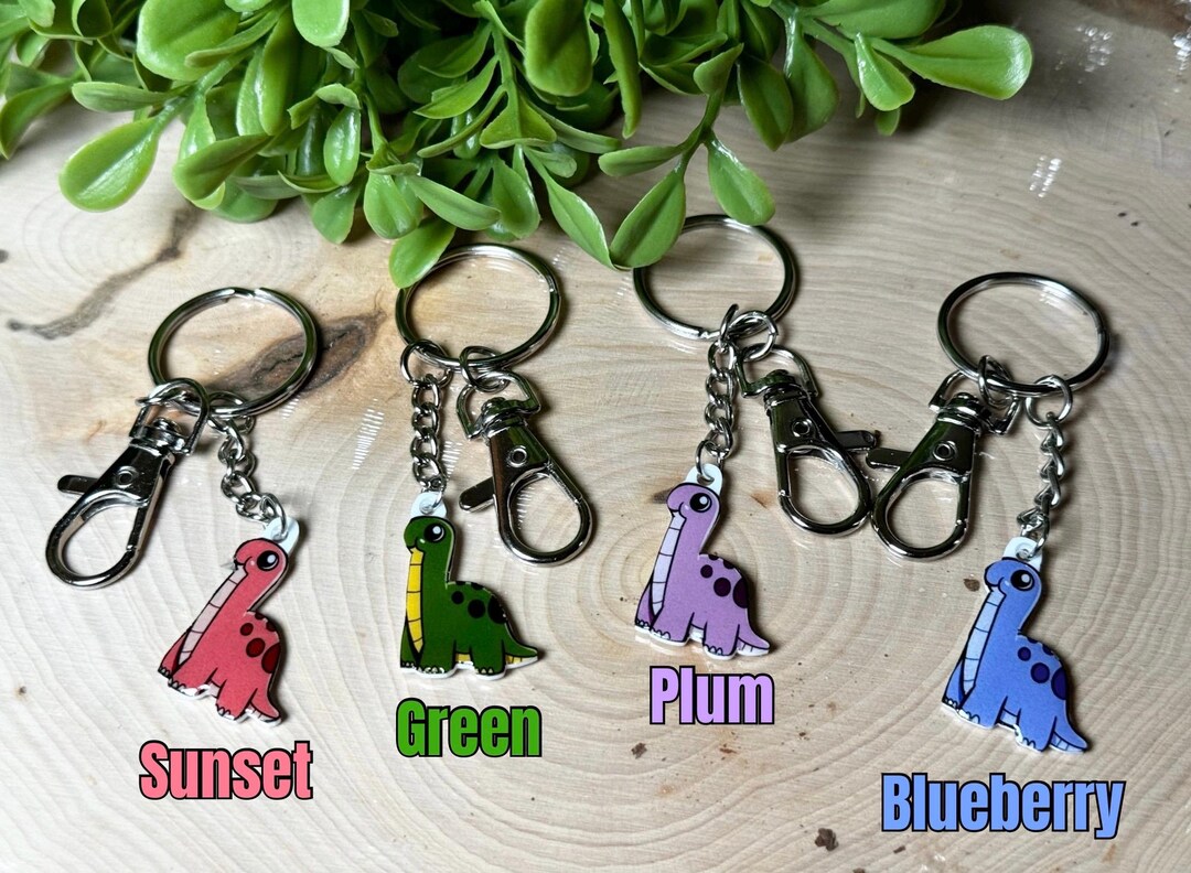 Cute Brachiosaurus Dino Keychain, Cute Dinosaur Keychain (ONE KEYCHAIN ...