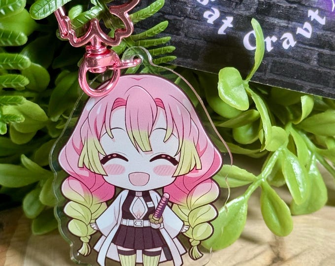 Demon Slayer Chibi Acrylic Anime Keychains and Bag Decoration Charm ...