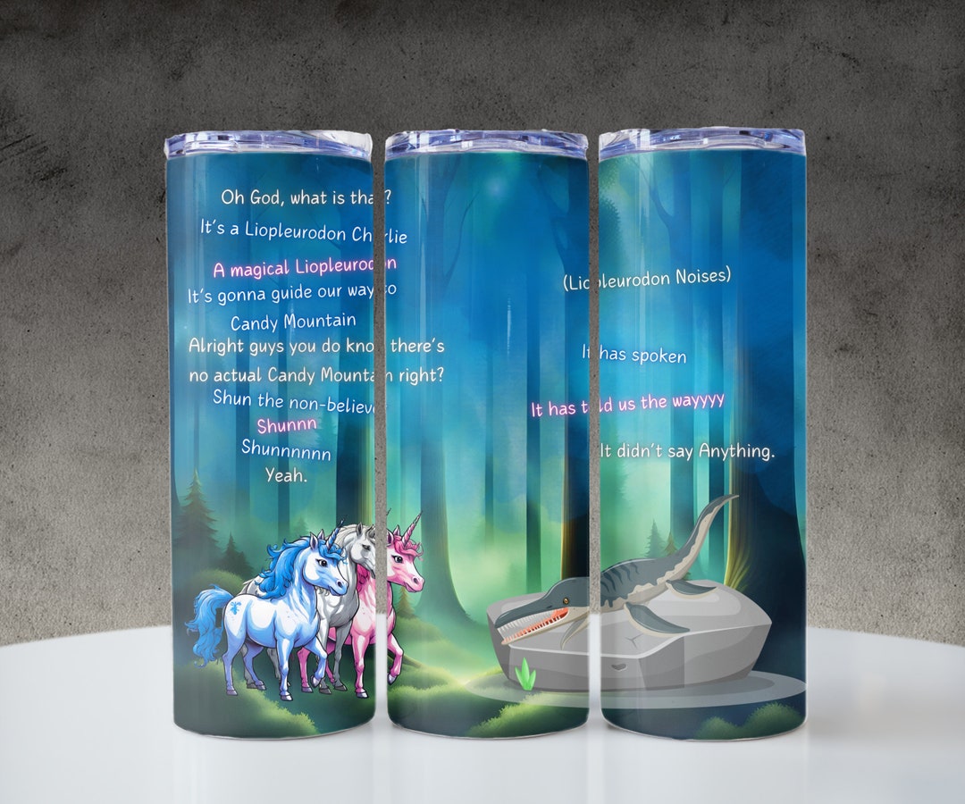 Charlie the Unicorn Magical Liopleurodon Tumbler, Cute Charlie the ...