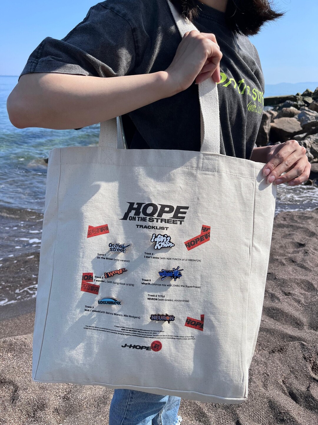 J-hope Hope on the Street Totebag ( With 7 Pins Gift ) - Etsy