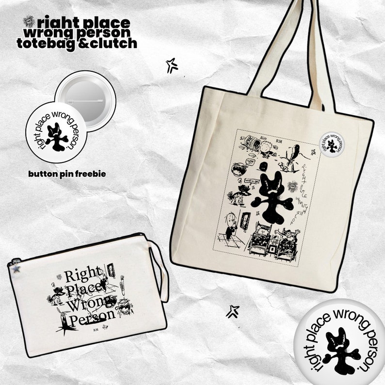 RM RPWP Totebag & Clutch Set / With Button Pin Gift - Etsy