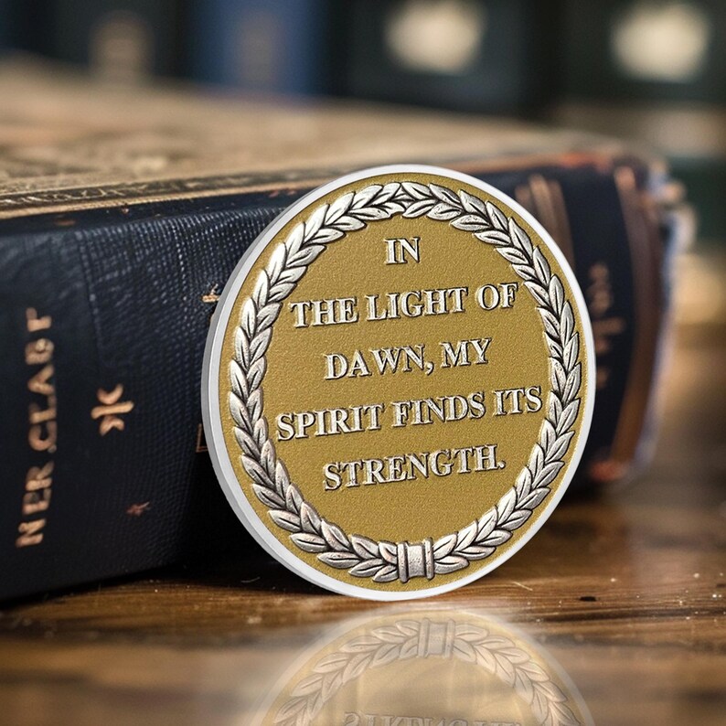 Motivational Token Challenge Coin, Light Chaser Daily Stoic Coin for ...