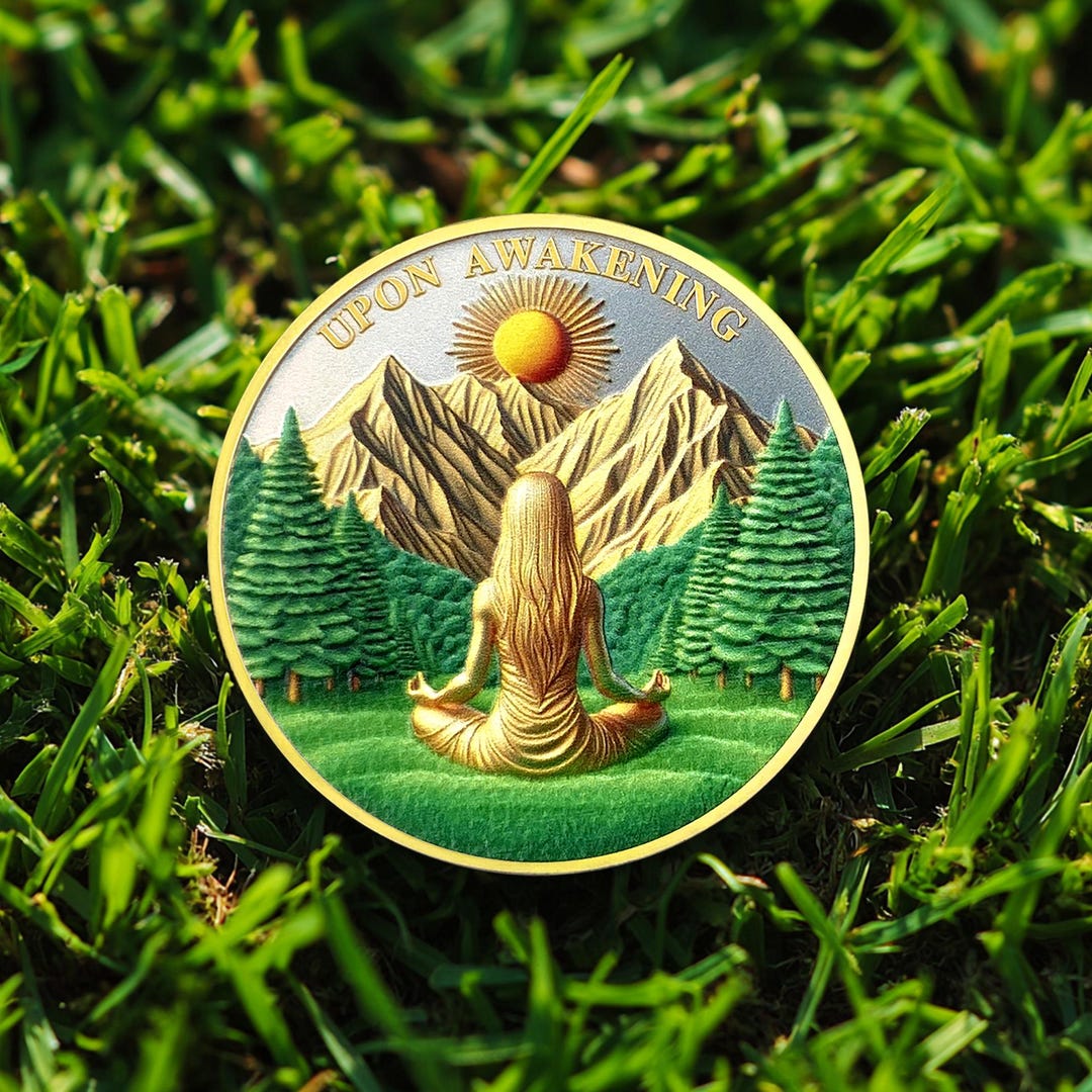 Sober Meditator NA AA Coin, Gold Plated Recovery Gift - Etsy