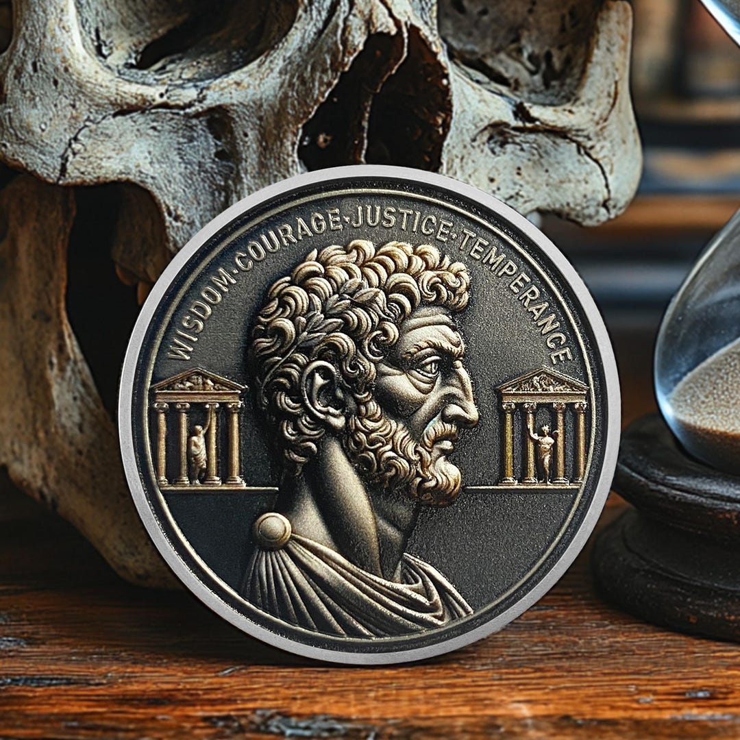 Memento Coin Philosophic Theory, Amor Fati Chip Daily Reminder ...