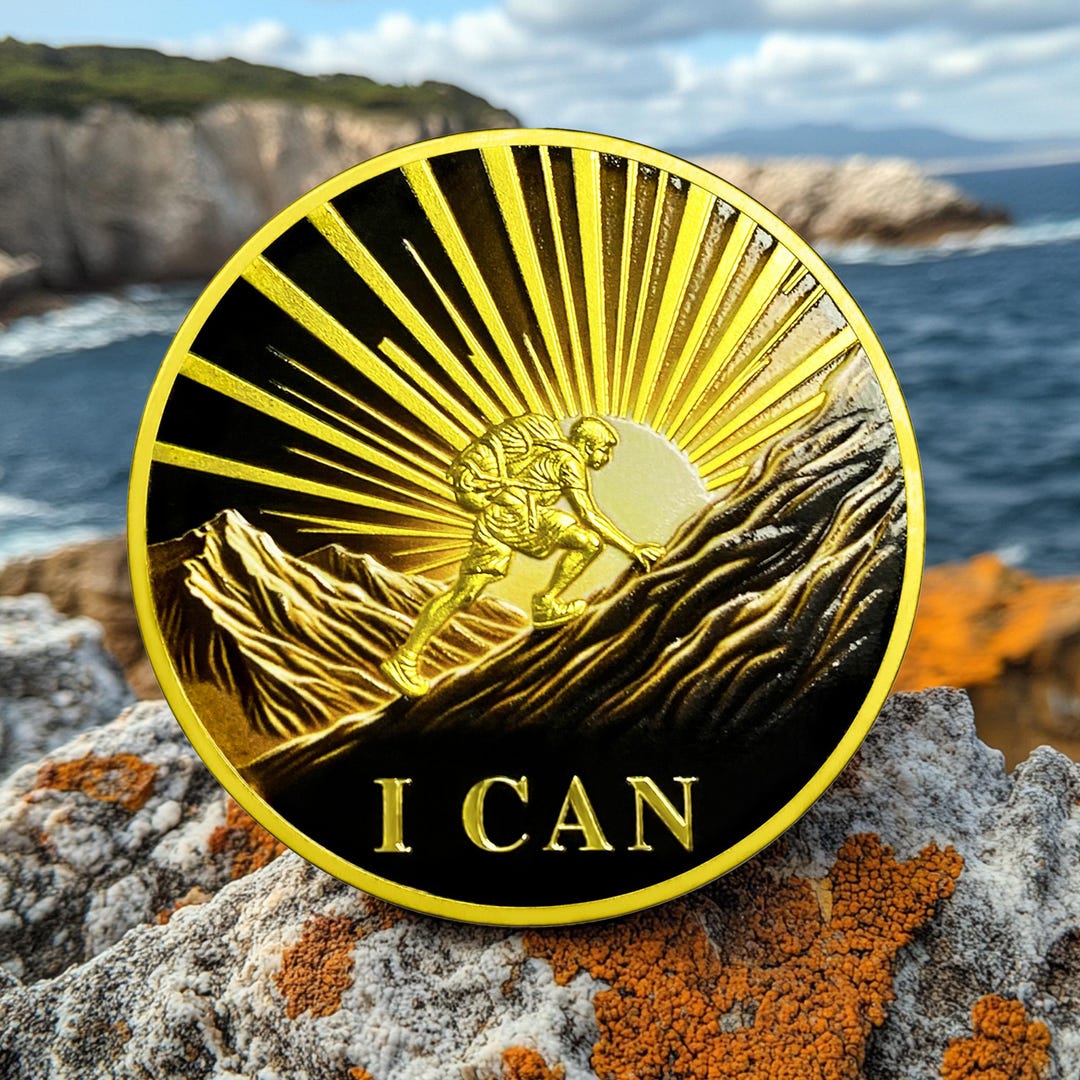 Challenge Coin Inspirational Pocket Chip, I Can Do It Momento Vivere ...