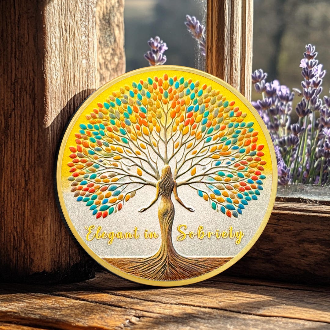 AA Sobriety Coin Women and the Tree of Life, Narcotics Alcoholics ...