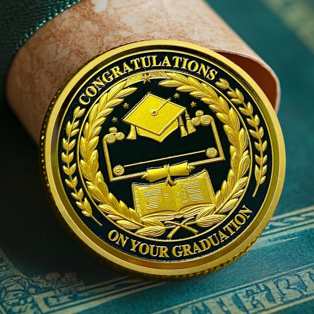 Personalised Graduation Coin, Graduation Cap Commemorative Graduation ...