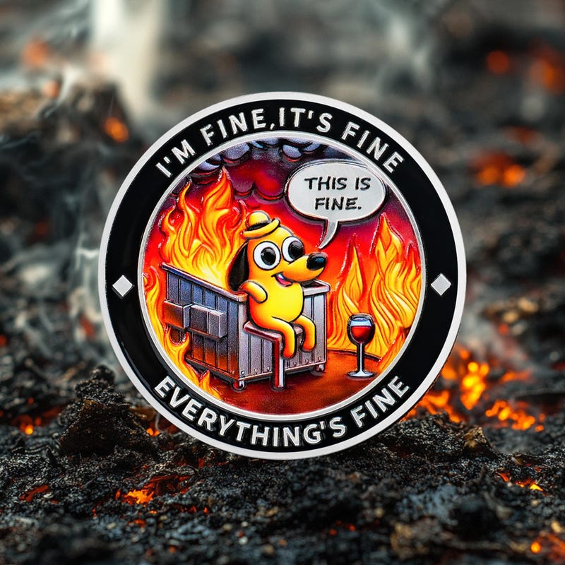 Everything is Fine Dumpster Fire - Etsy