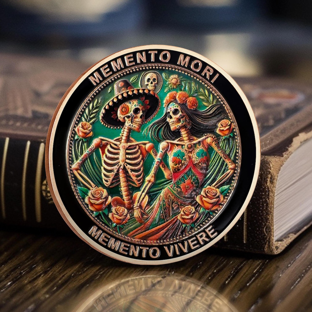 Memento Mori Skull Coin, Daily Stoic Challenge Token Practice Memento ...