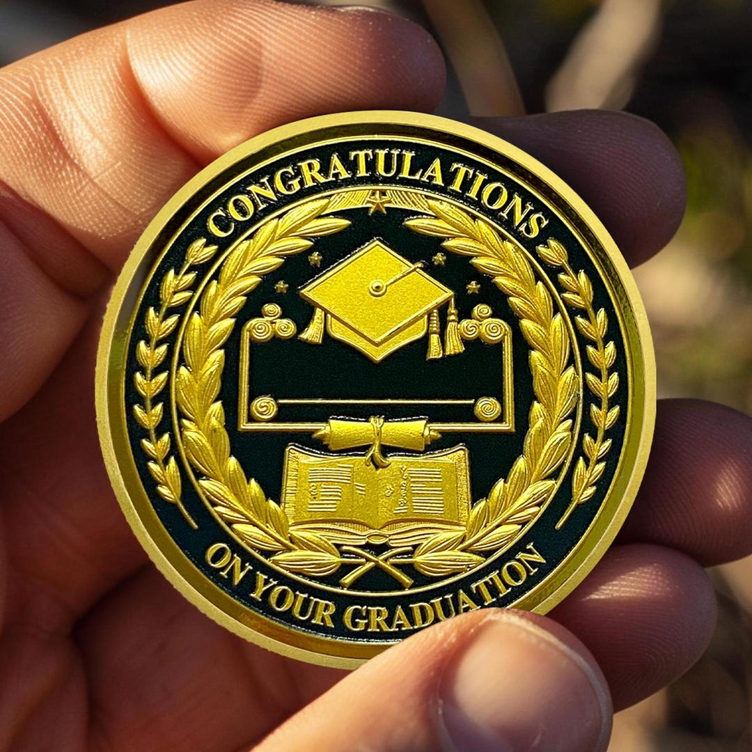 Personalised Graduation Coin, Graduation Cap Commemorative Graduation ...