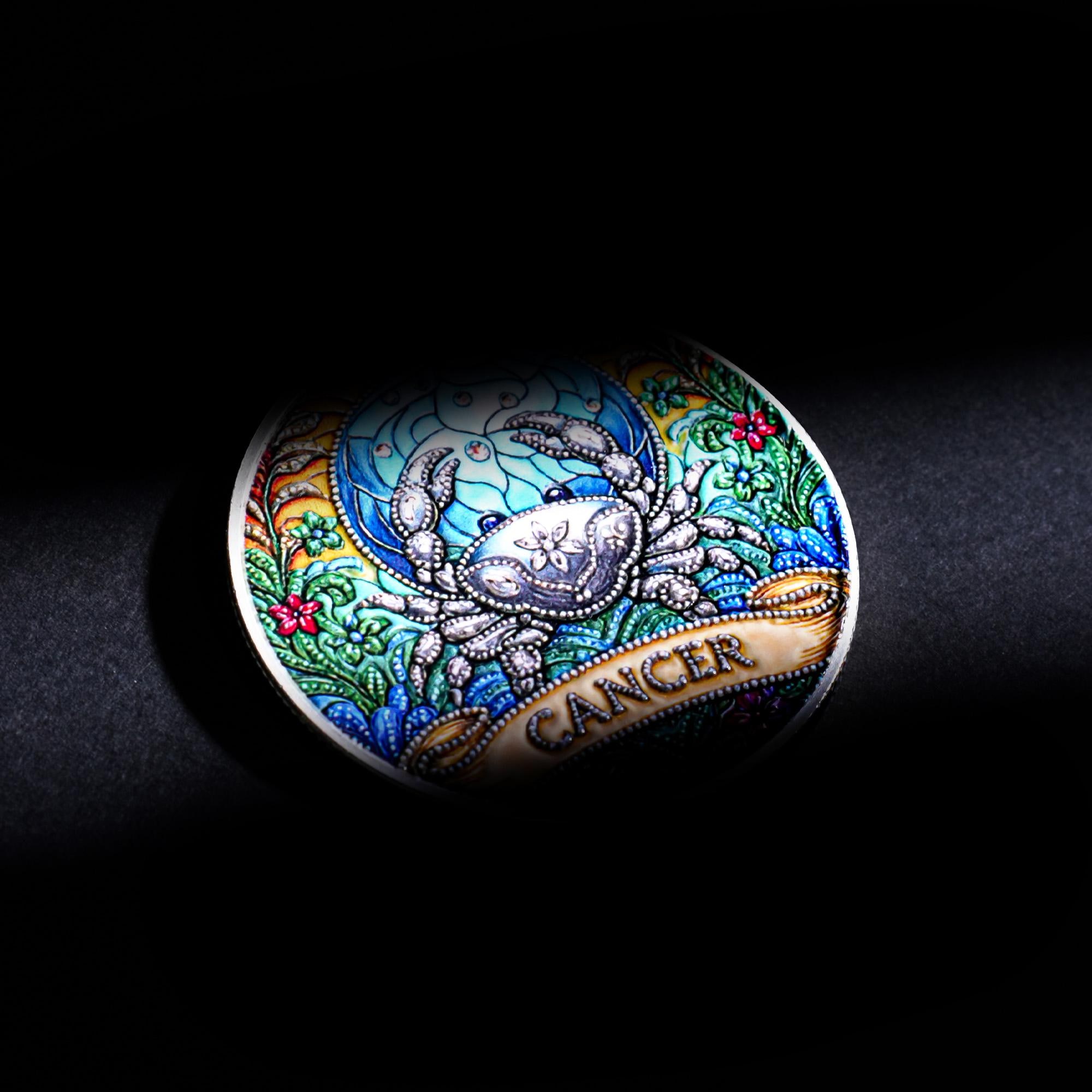 12 Zodiac Commemorative Coin Set, Astrology Art Medallion Collection ...