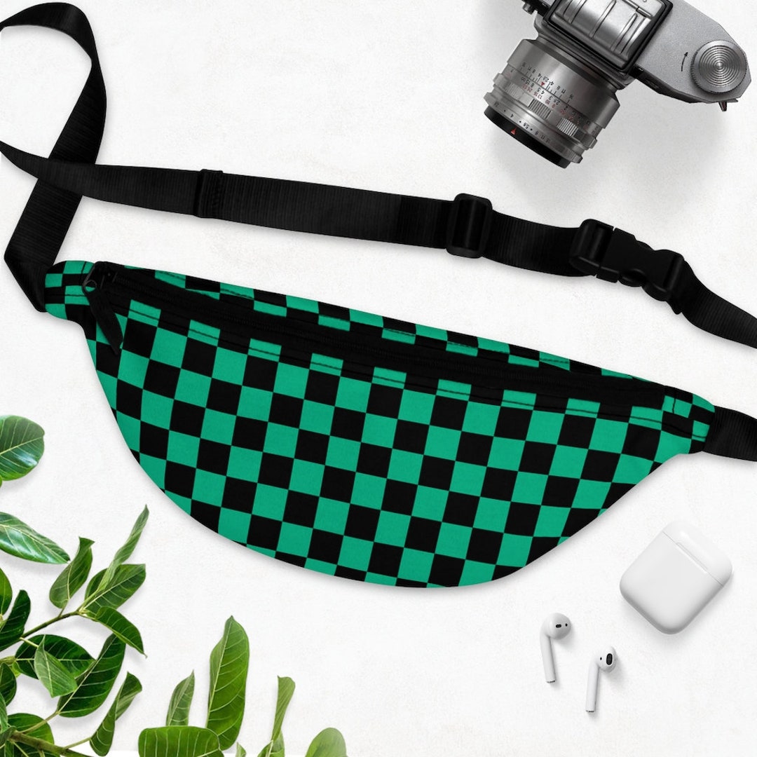 Checkered Fanny Pack Kawaii Cute Anime Japanese Print - Etsy