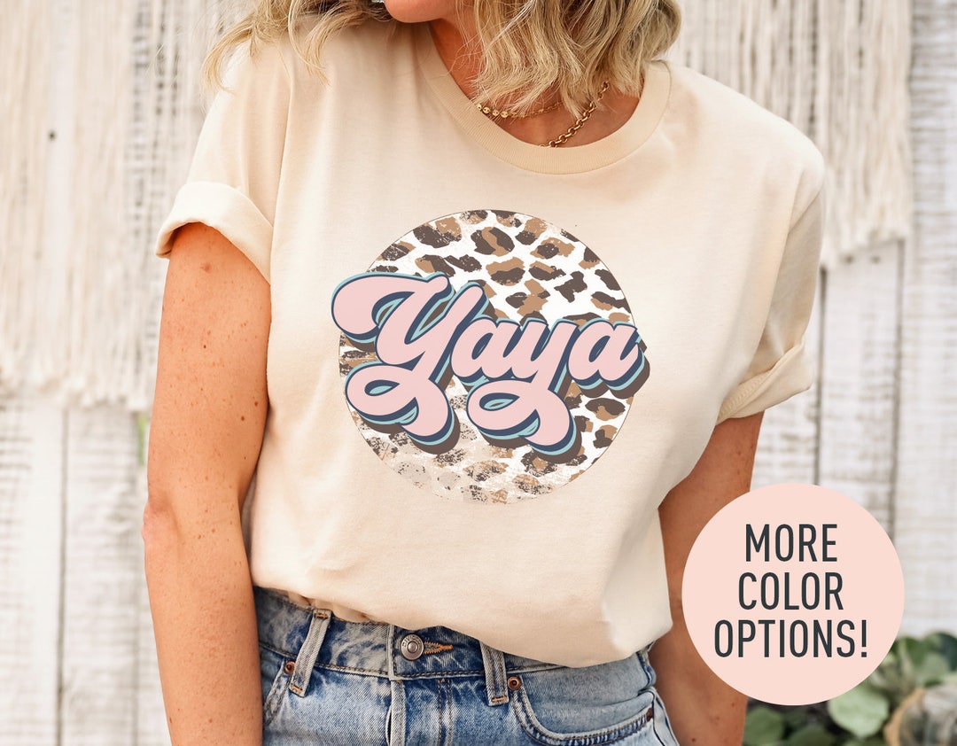 Yaya Shirt for Mothers Day Gift for Grandma, Cute Yaya T-shirt for ...