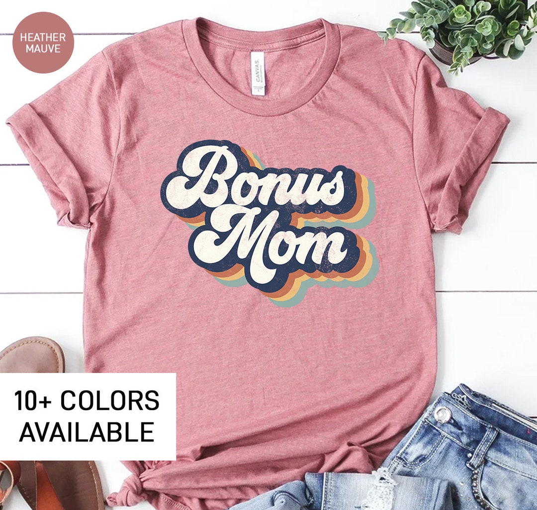 Bonus Mom Shirt for Women, Cute Bonus Mom Gift for Step Mom, Cheetah ...