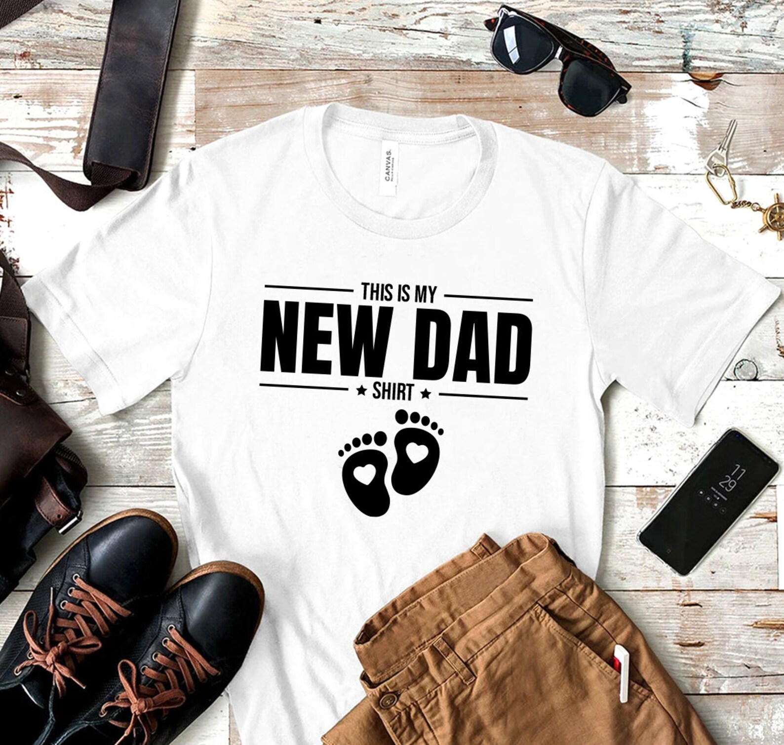 This is My New Dad Shirt Father’s Day Shirt Pregnancy Announcement Dad ...