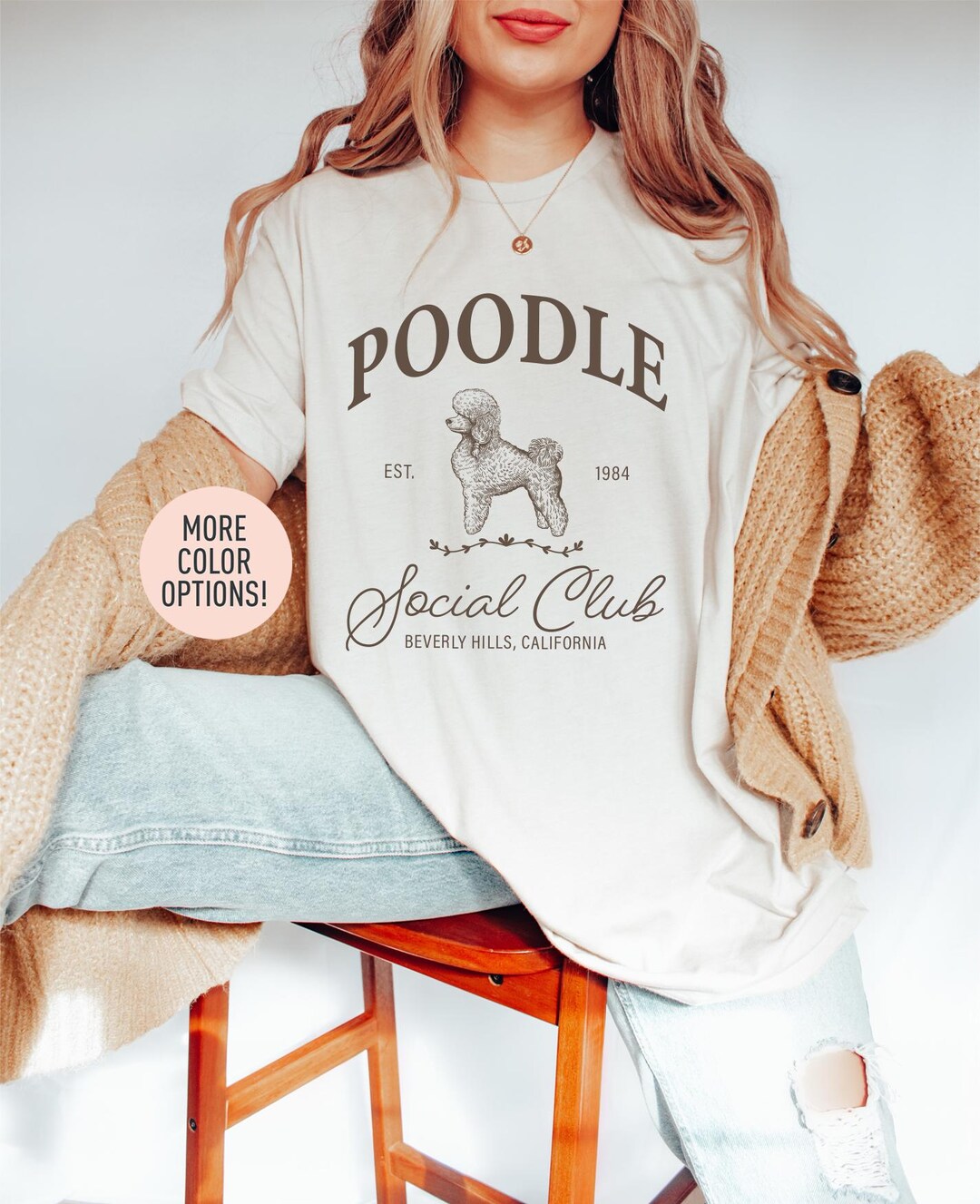 Personalized Poodle Social Club Shirt, Custom Poodle Dog Mom Shirt ...