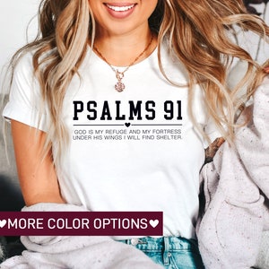 Psalm 91 Shirt for Mother's Day Gift, Cute Psalms 91 Tshirt for Women ...